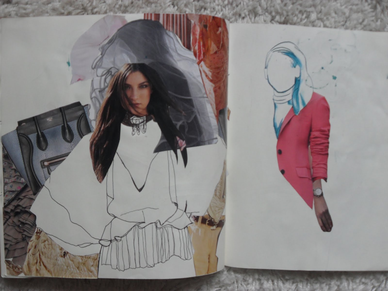 Gemma Quelch Illustration FMP: Drawing with magazine cuttings