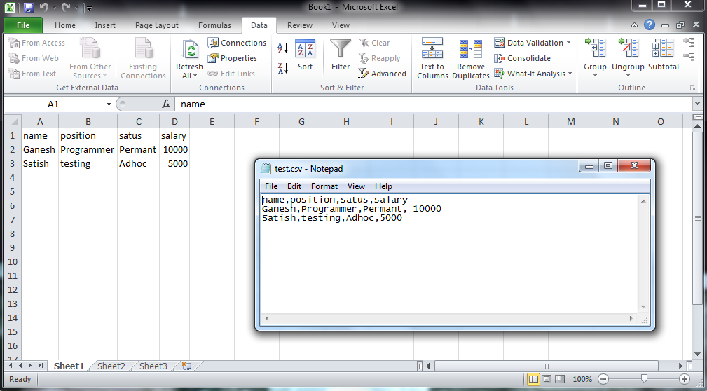 How To Convert Csv Tsv Textfile Data In To Excel How To Do It With Example