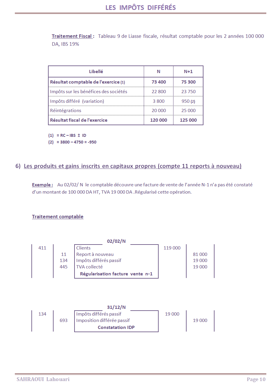 LES IMPÔTS DIFFÉRÉS - COMPTABILITÉ PRATIQUE