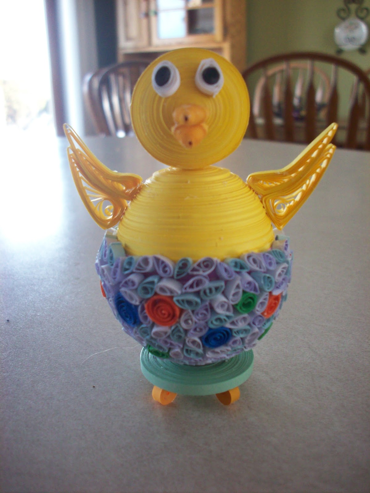 Rachelle's Crafting Zone: 3D quilled 'Just Hatched' Easter Chick