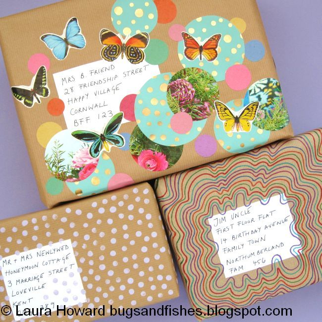 Bugs and Fishes by Lupin: 3 Creative Ideas for Decorating your Parcels