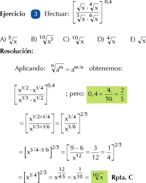 EXPONENTE FRACCIONARIO EJEMPLOS Y EJERCICIOS RESUELTOS DE EXPONENTES ...