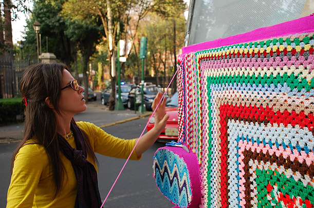 If It's Hip, It's Here (Archives): Yarn Bombing: Guerilla Knitters ...