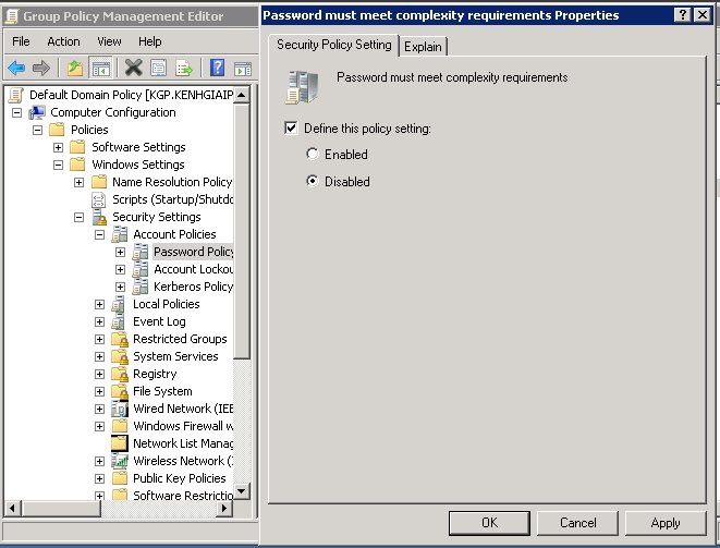 How To Disable Password Complexity On Active Directory Windows Server