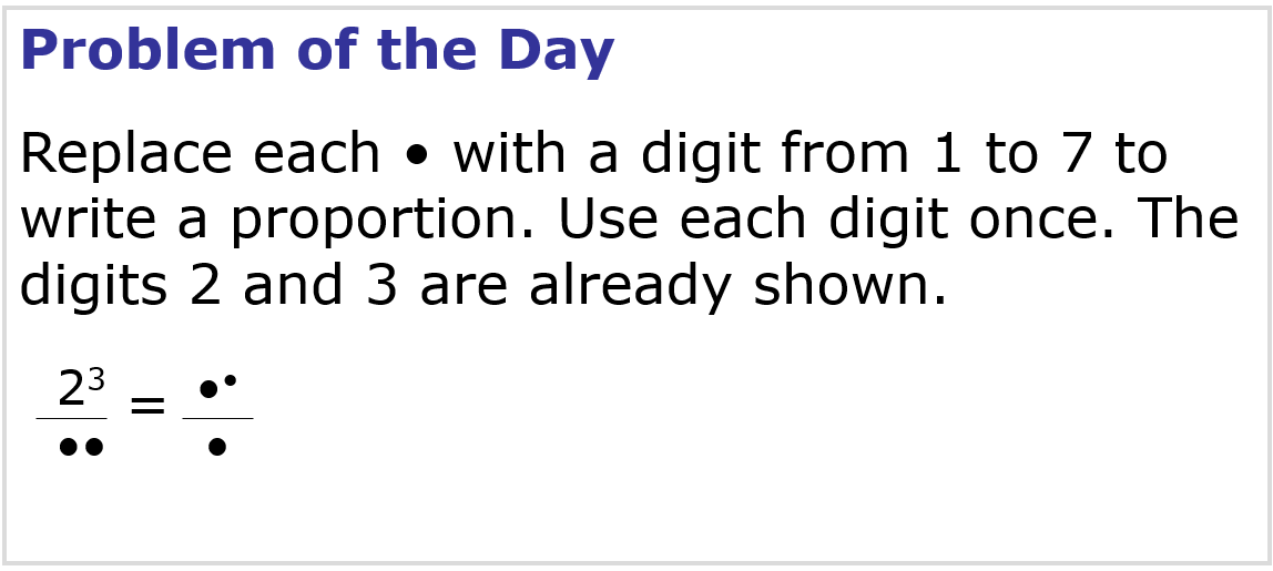 Mr. Giomini's Mathematics Blog: Day 76: MAPs Testing - Proportions