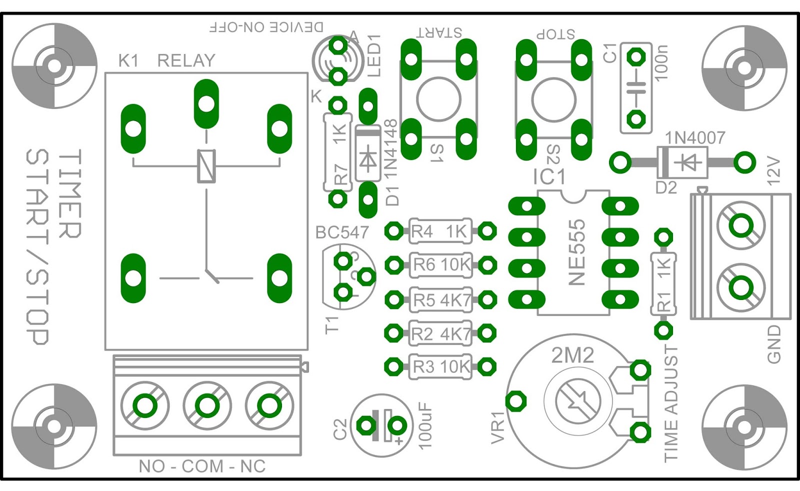 DIY electronics: START/STOP TIMER γενικής χρήσεως
