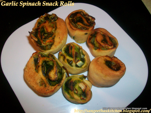 Spicy Treats: Garlic Spinach Snack Rolls
