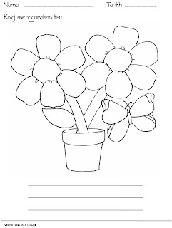 CIKGU EELA (IL) PRESCHOOLERS @ PCE: Kolaj Bunga menggunakan TISU