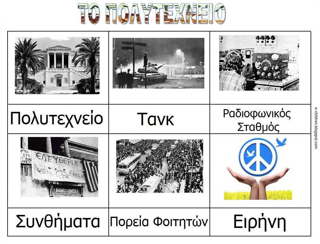 ΠΙΝΑΚΕΣ ΑΝΑΦΟΡΑΣ ΓΙΑ ΤΟ ΠΟΛΥΤΕΧΝΕΙΟ ~ Los Niños