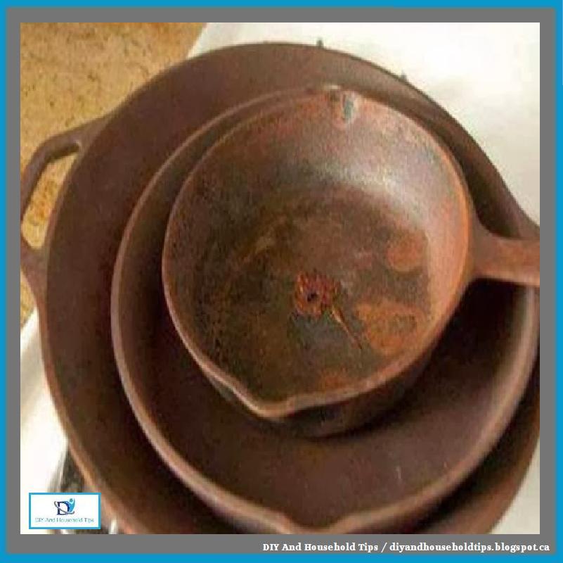 DIY And Household Tips: How To Clean And Season Old, Rusty Cast Iron ...