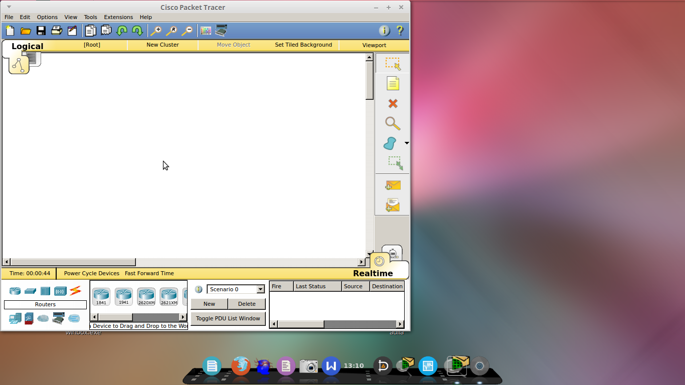 cara membuka cisco packet tracer lewat icon desktop