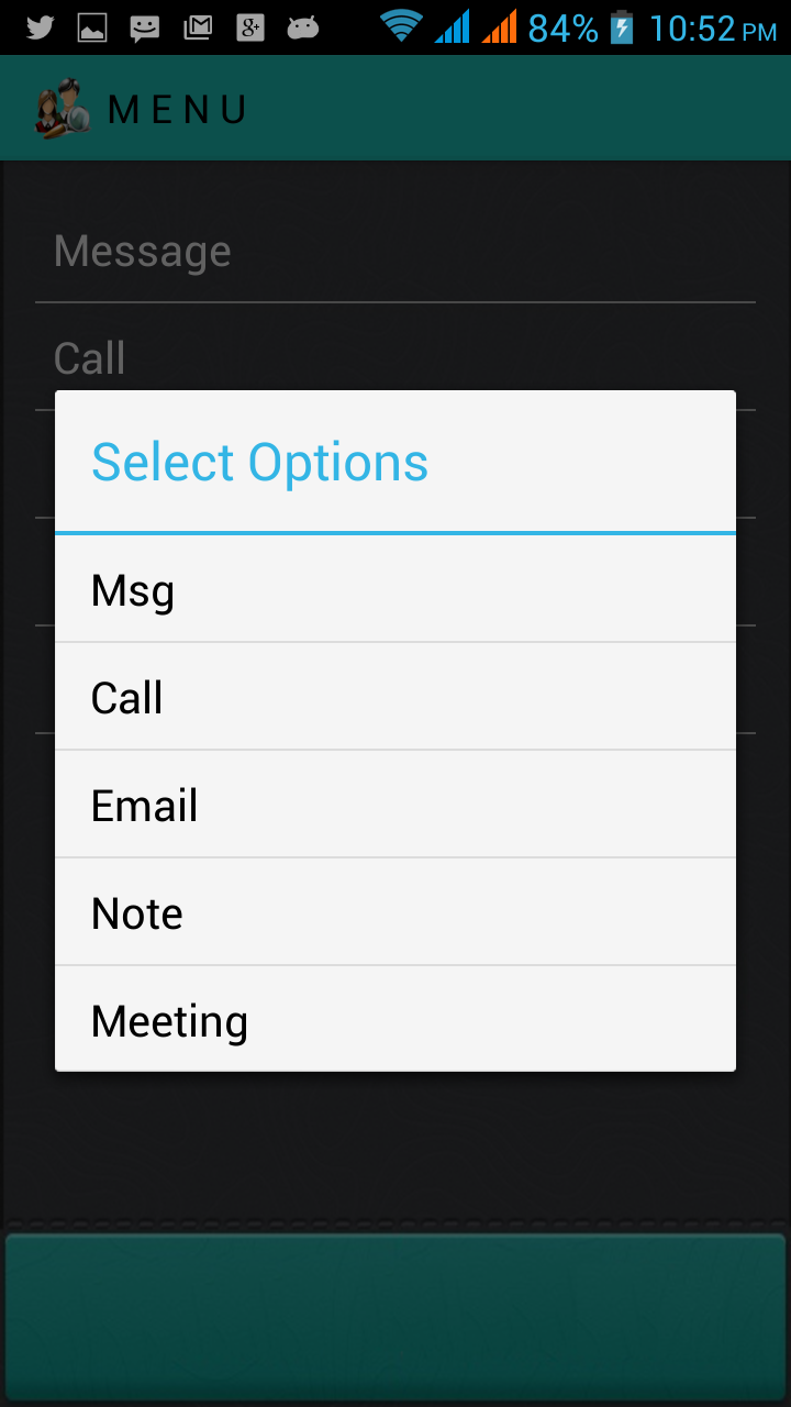 Mr Android - Sandeep Devhare: Android Menus : Option Menu + Context Menu + PopUp Menu.