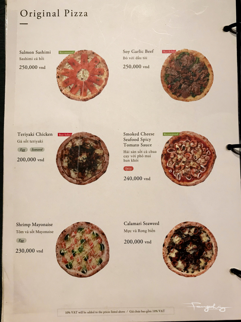 Pizza 4P's Menu @ Ho Chi Minh - FENNYSHARING
