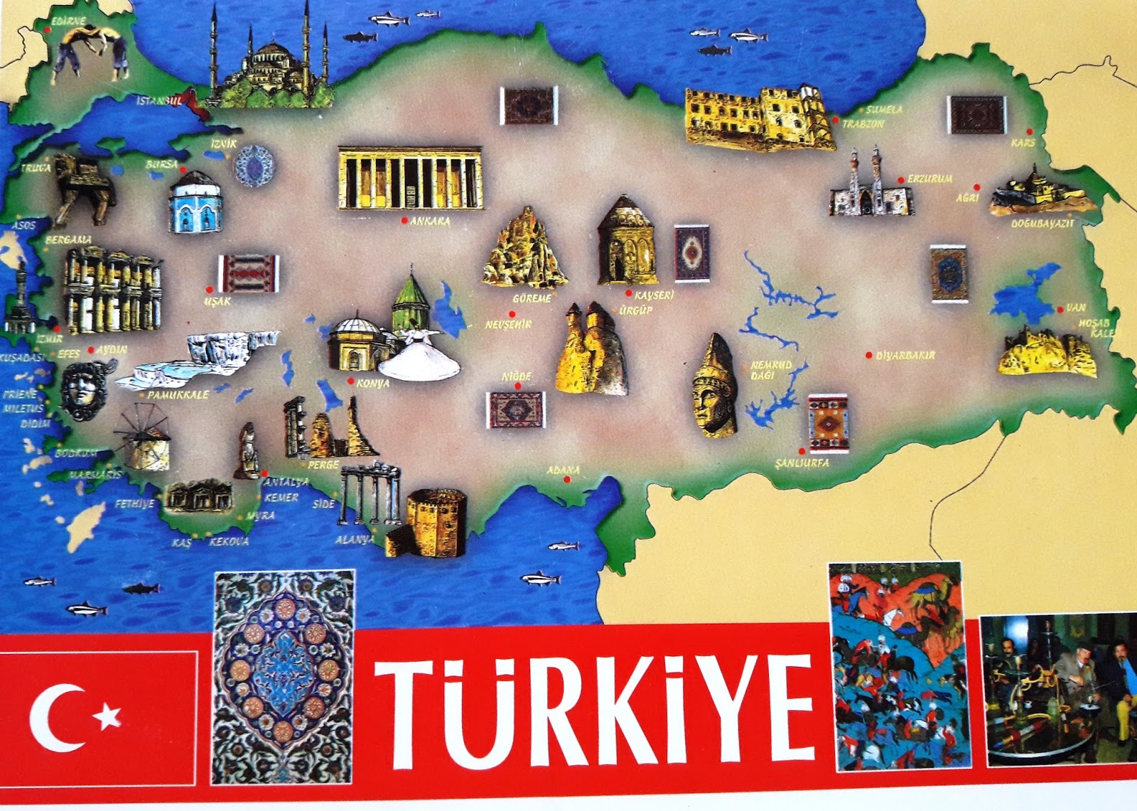 Namaste Postcards: Turkey : Map
