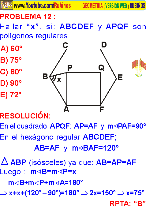 POLÍGONOS FORMULAS Y PROPIEDADES EJEMPLOS RESUELTOS GEOMETRIA ...