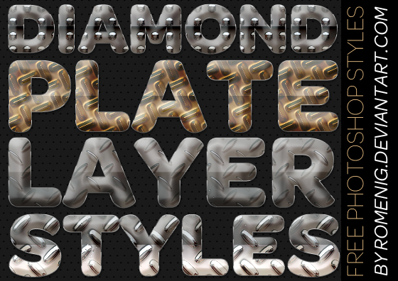 Efeito Photoshop: Amazing Diamond Plate Layer Styles