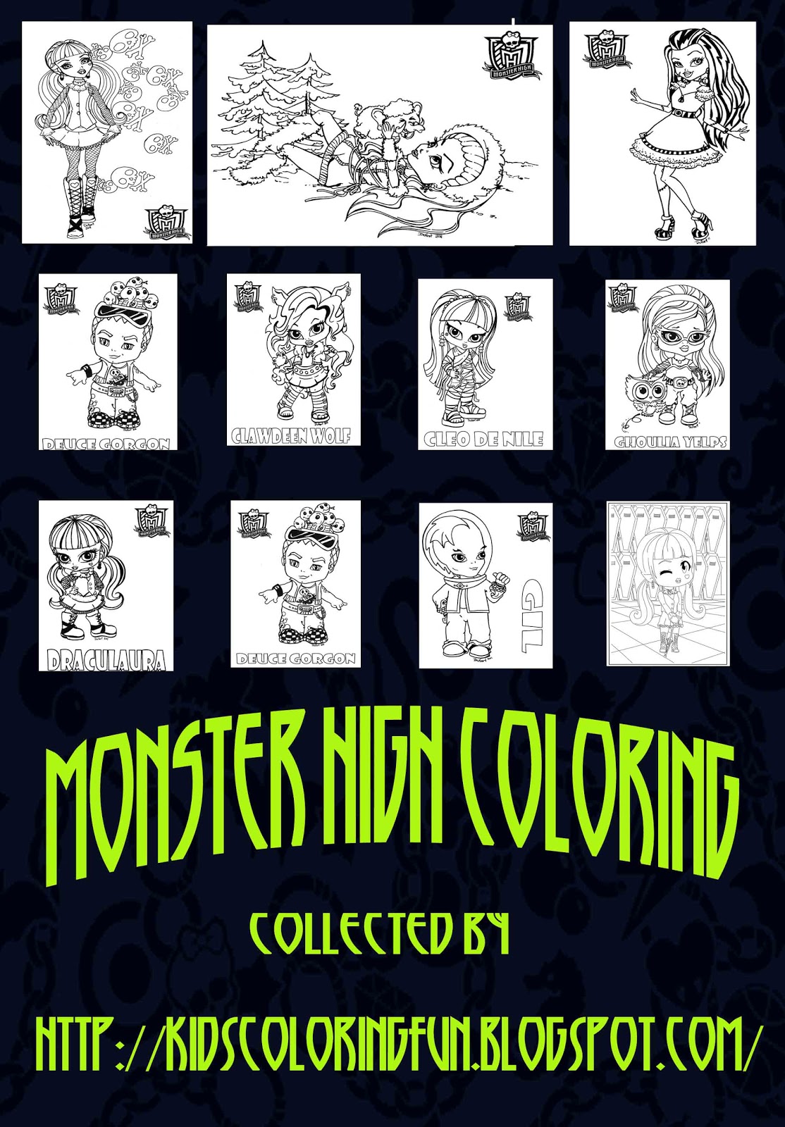 Monster High Coloring Book | Team colors