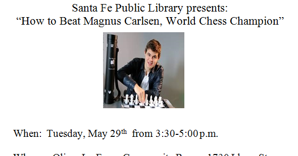 Icarus... the Santa Fe Public Library Blog: Welcome Chess Enthusiasts ...