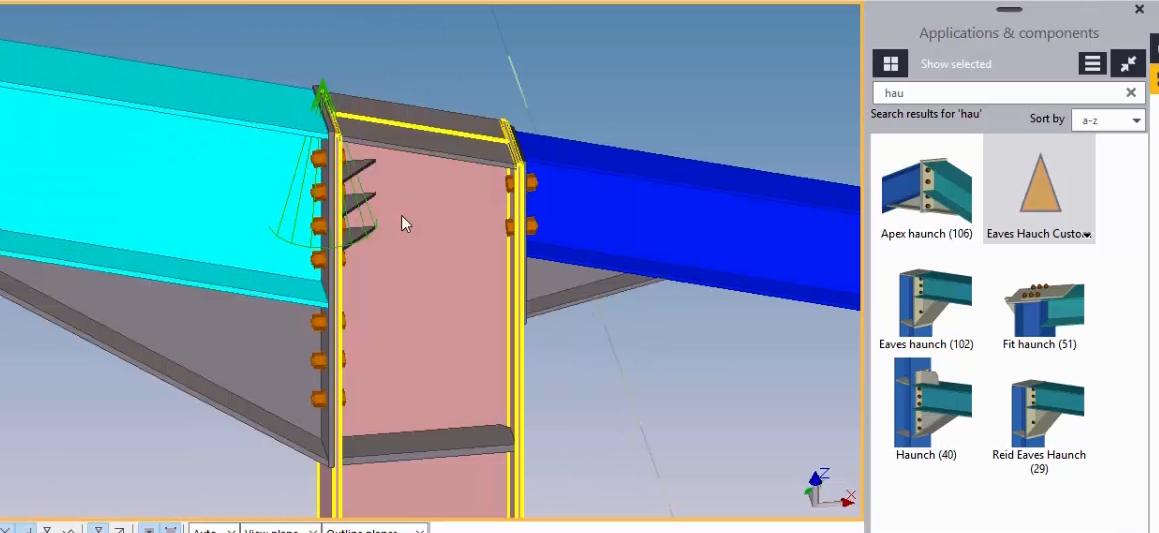 Steel detailing Hauch - Conection Tekla ~ Dizar Smart