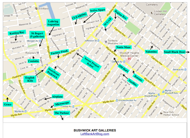 Left Bank Art Blog: Updated Map and Guide of Bushwick Galleries