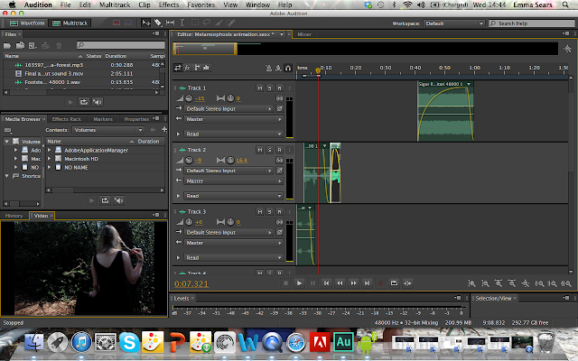 Metamorphosis: A Divergent Process.: Editing sound on Adobe Audition