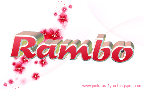 Rambo 3D Name - Pictures 4 You
