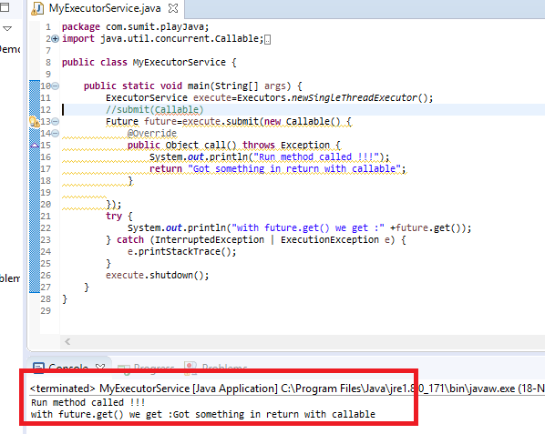 Play Java Java Multithreading Executorservice Methods Submit And Execute
