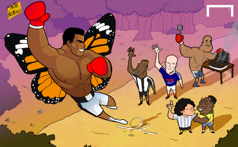 Omar Momani cartoons: Football world to pay tribute to Muhammad Ali