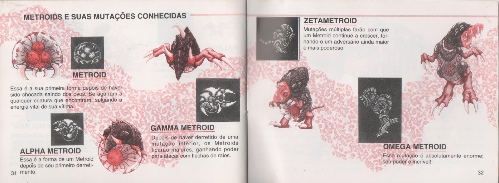 Metroid II: Return of Samus (Game Boy, BR) Manual Scans