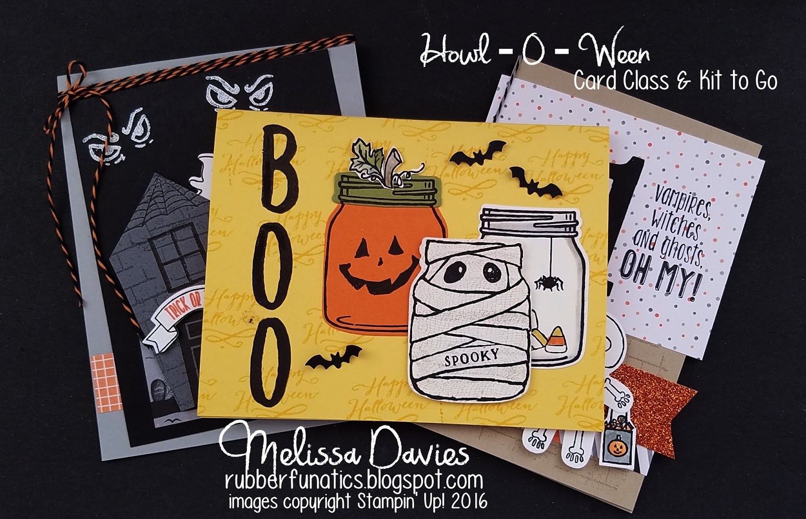 RubberFUNatics: Howl - O - Ween Card Class and Kit to Go