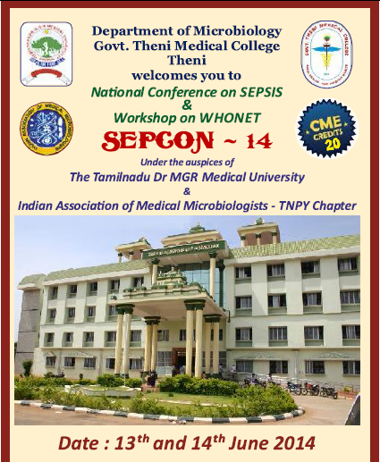 SEPCON 14 - Conference on Sepsis & Workshop on WHONET @ Govt. Theni ...