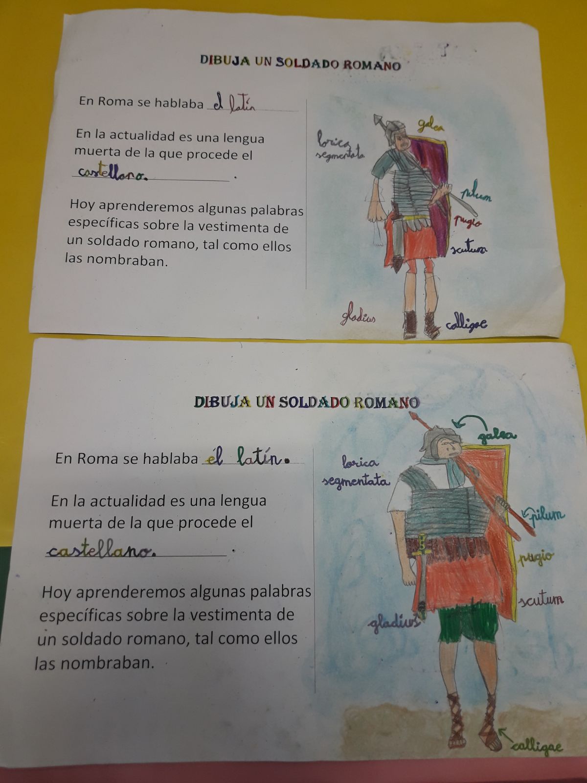 Uniforme de un soldado romano.