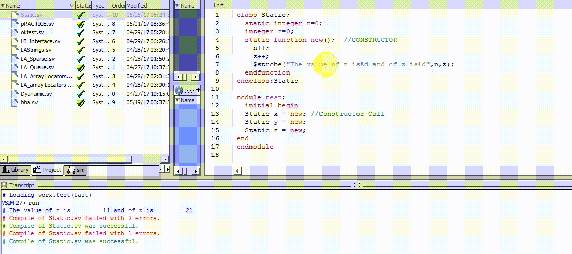 Hello Codings: System Verilog Static Class and members