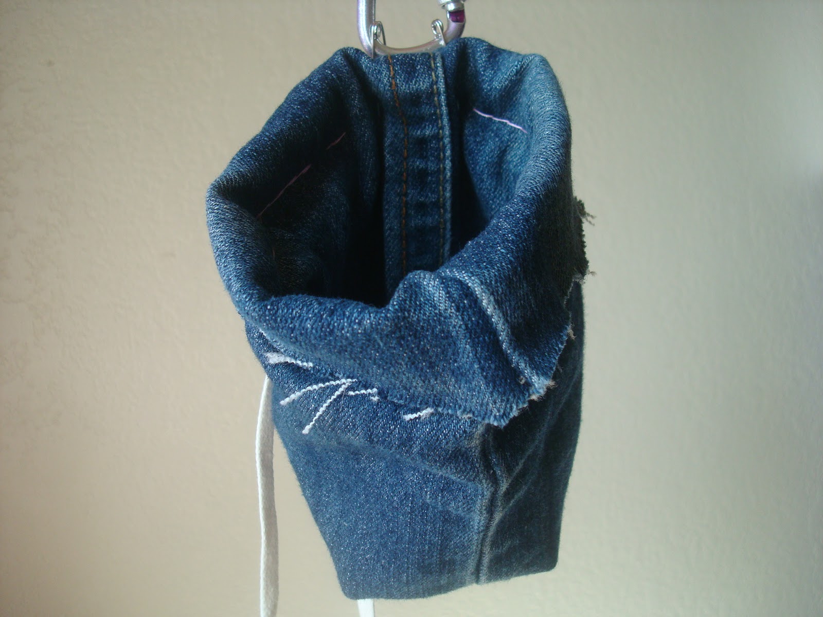 Transitional Zone: DIY Denim Pant Leg Chalk Bag