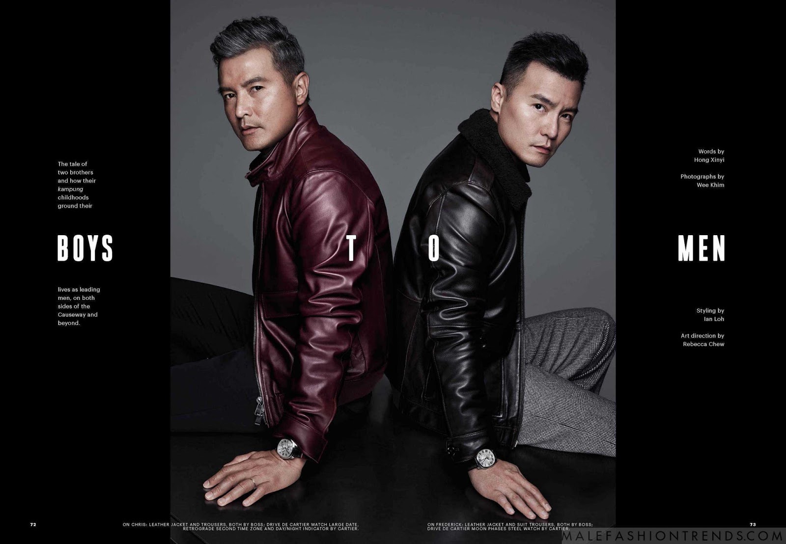 Padre e hijo en portada: Chris y Frederick Lee para Esquire Malasia