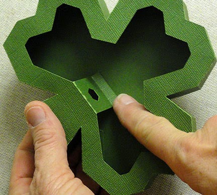 Needles 'n' Knowledge: Shamrock Block On a Stick Decor