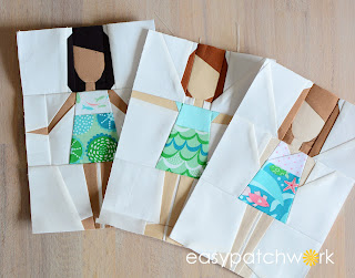 easypatchwork with Karen Ackva: paper dolls pattern