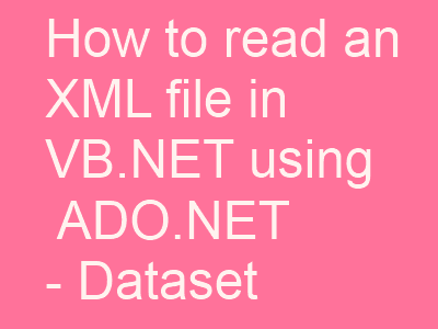 How to read xml file using xmlreader in vb.net - tedax