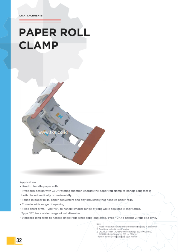 Paper Roll Clamp ~ FORKLIFT ATTCHMENT
