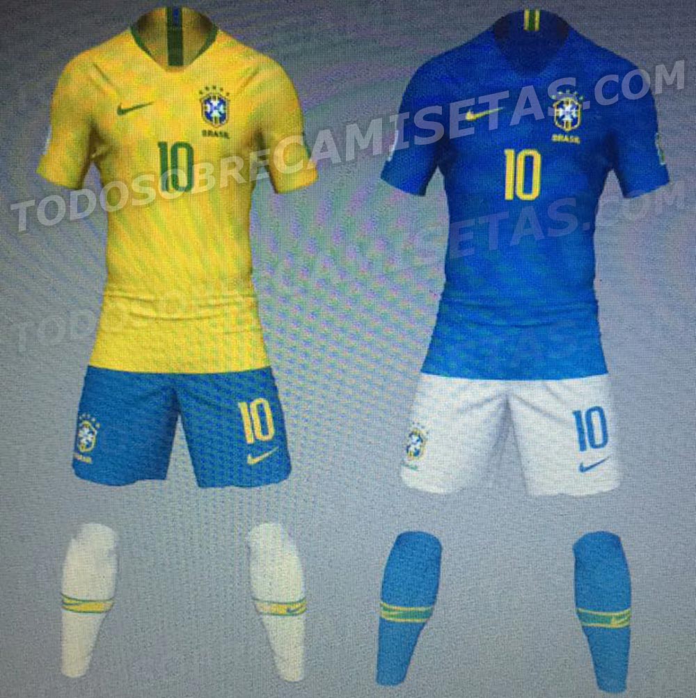 Nike Brazil 2018 World Cup Home & Away Kits Leaked - Footy Headlines