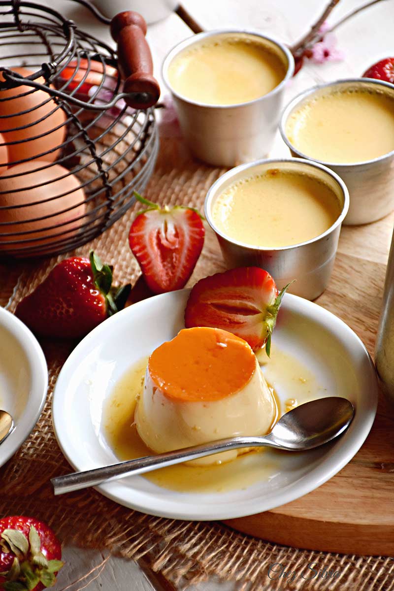 Flan de huevo al horno — Chez Silvia