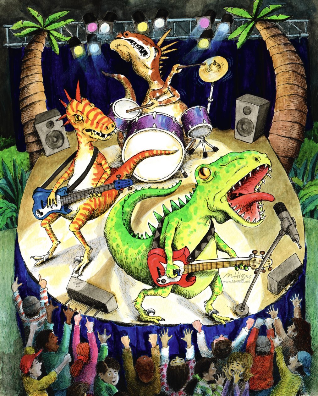 Carefree Artist: Rock and Roll Dinosaurs