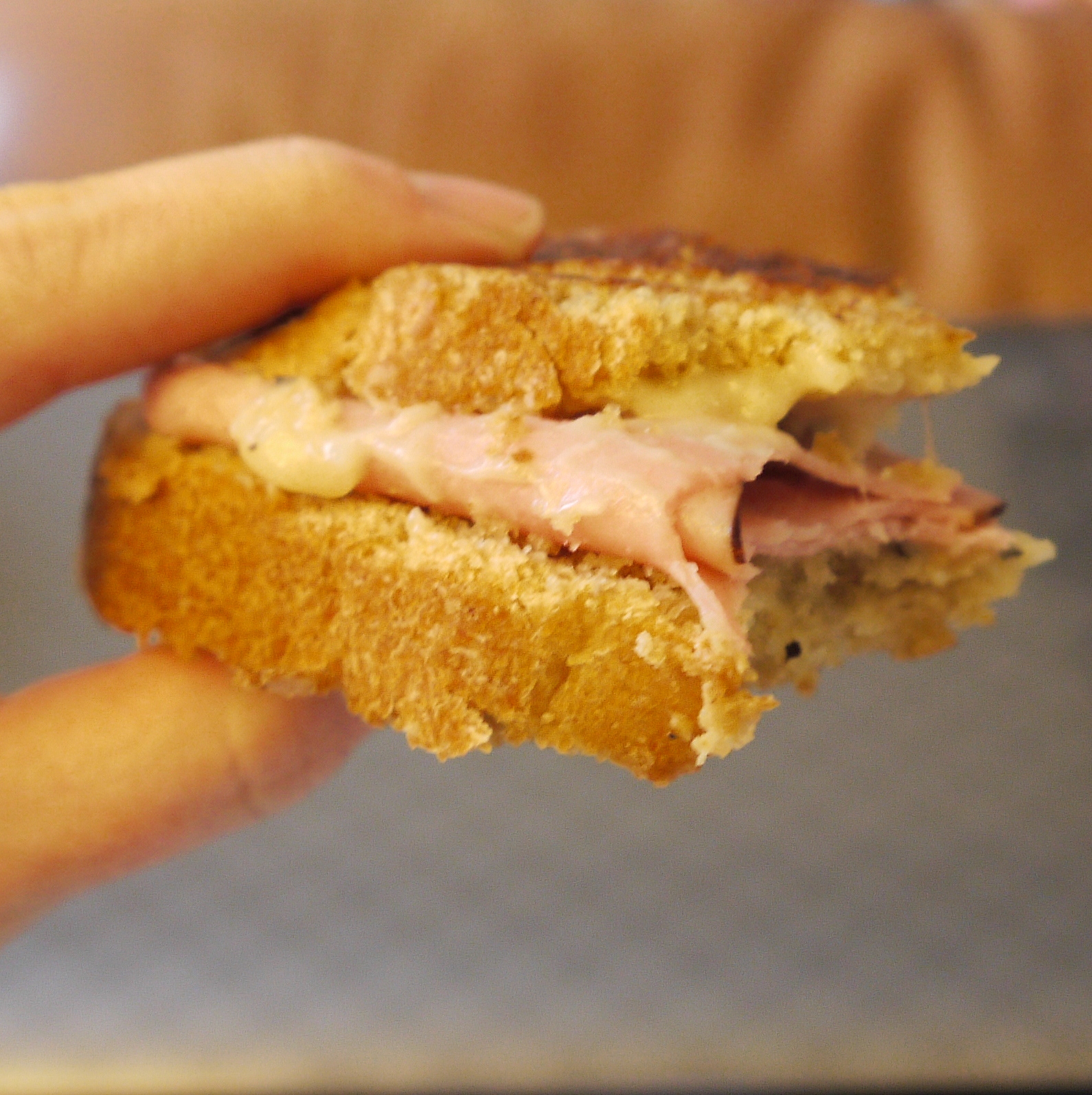 Being the Secret Ingredient: French Kiss: Parmesan-Buttered Croque Monsieur