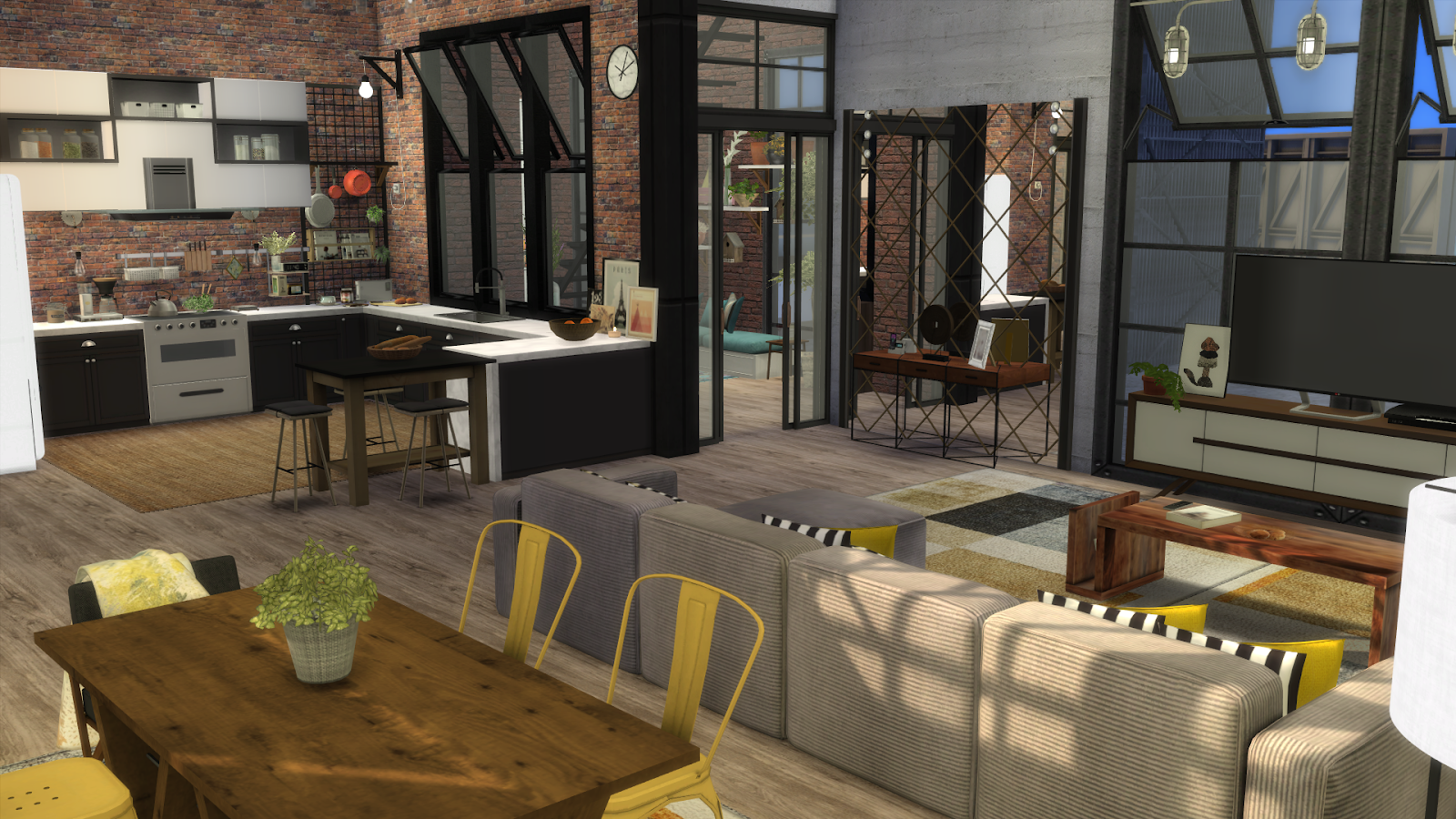 LUXURY AND MODERN LOFT + DOWNLOAD + TOUR + CC CREATORS | The Sims 4 - Dinha