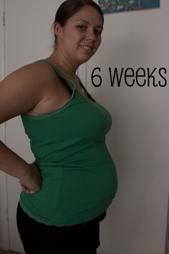...and baby makes three!: 6 weeks! {Bump Day!}