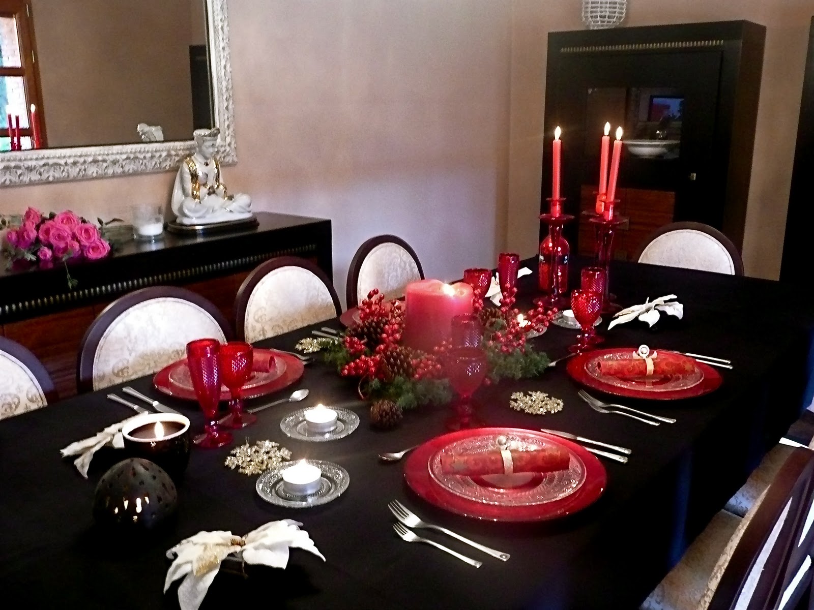Décorandluxe: Mesa roja por Navidad