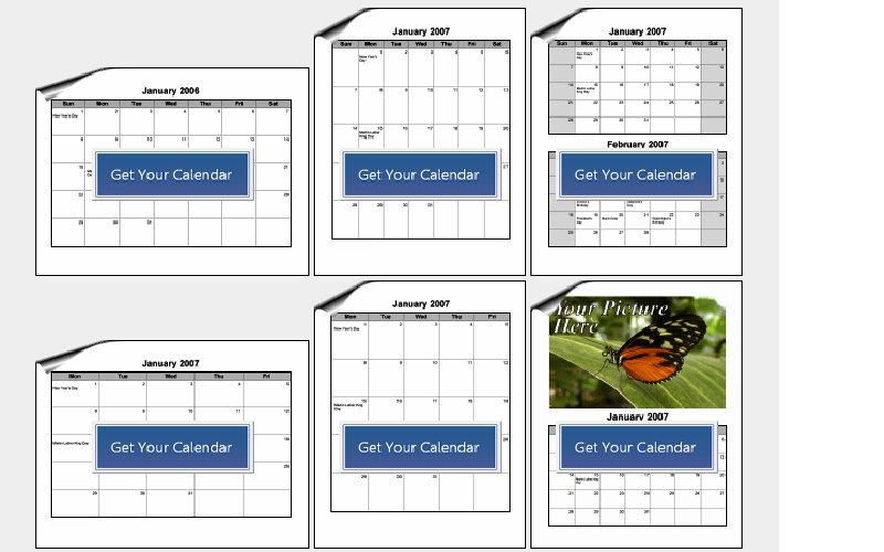 Sistemas de Hipermedia, 5101: Printable Calendar