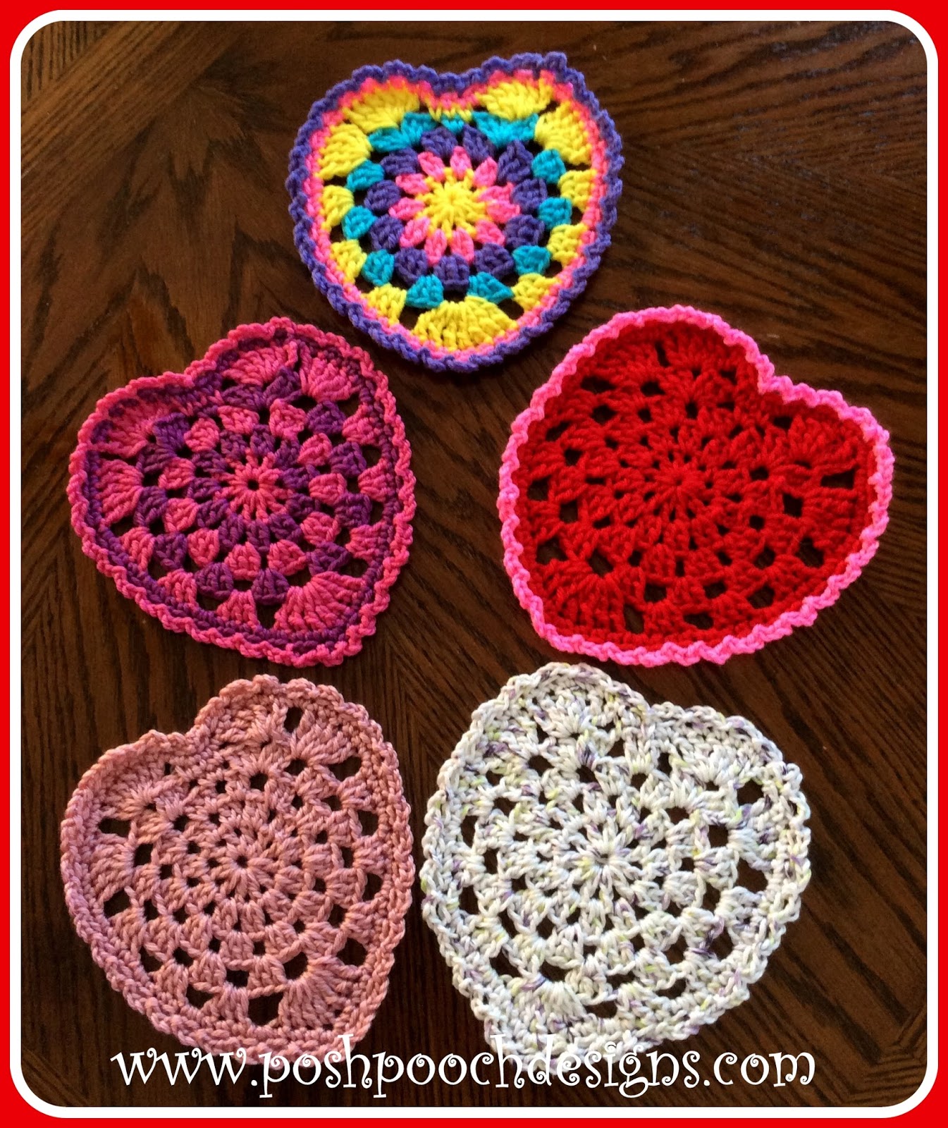 Posh Pooch Designs : Heart Doily Crochet Pattern | Posh Pooch Designs