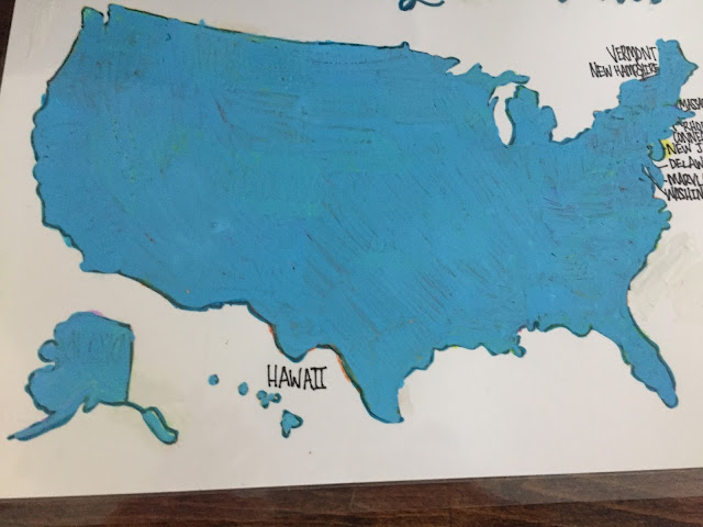 DIY Watercolor Scratch Off Map | The Dabbling Crafter