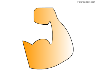 FourPencil: How to draw a Muscle for kids - step by step